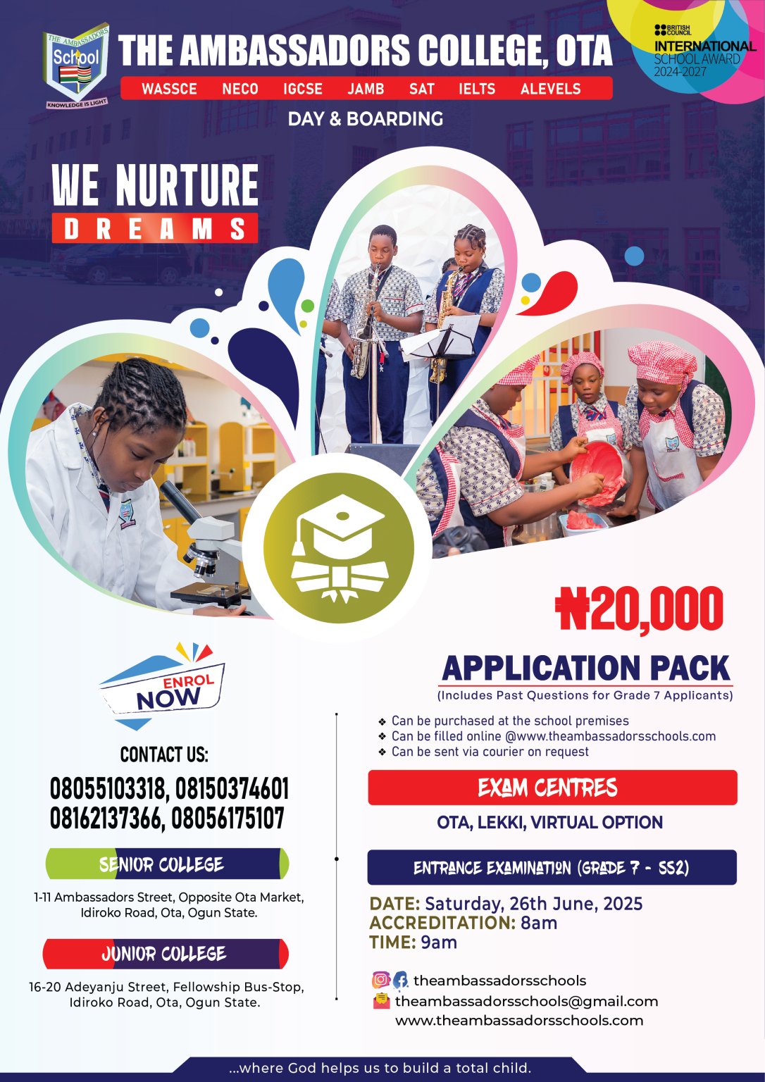 The Ambassadors Schools, Ota – Education begins with us. Welcome to The ...