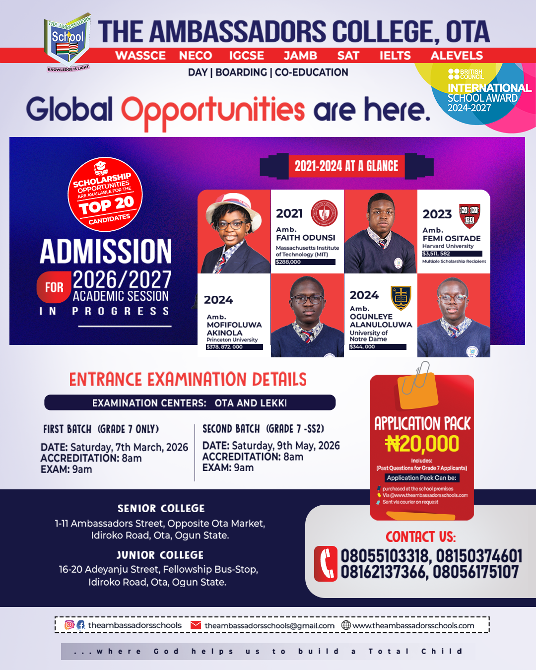 Get More Info – The Ambassadors Schools, Ota
